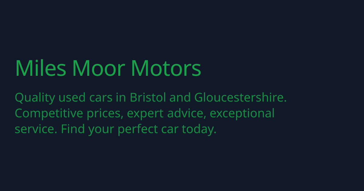Home | Miles Moor Motors
